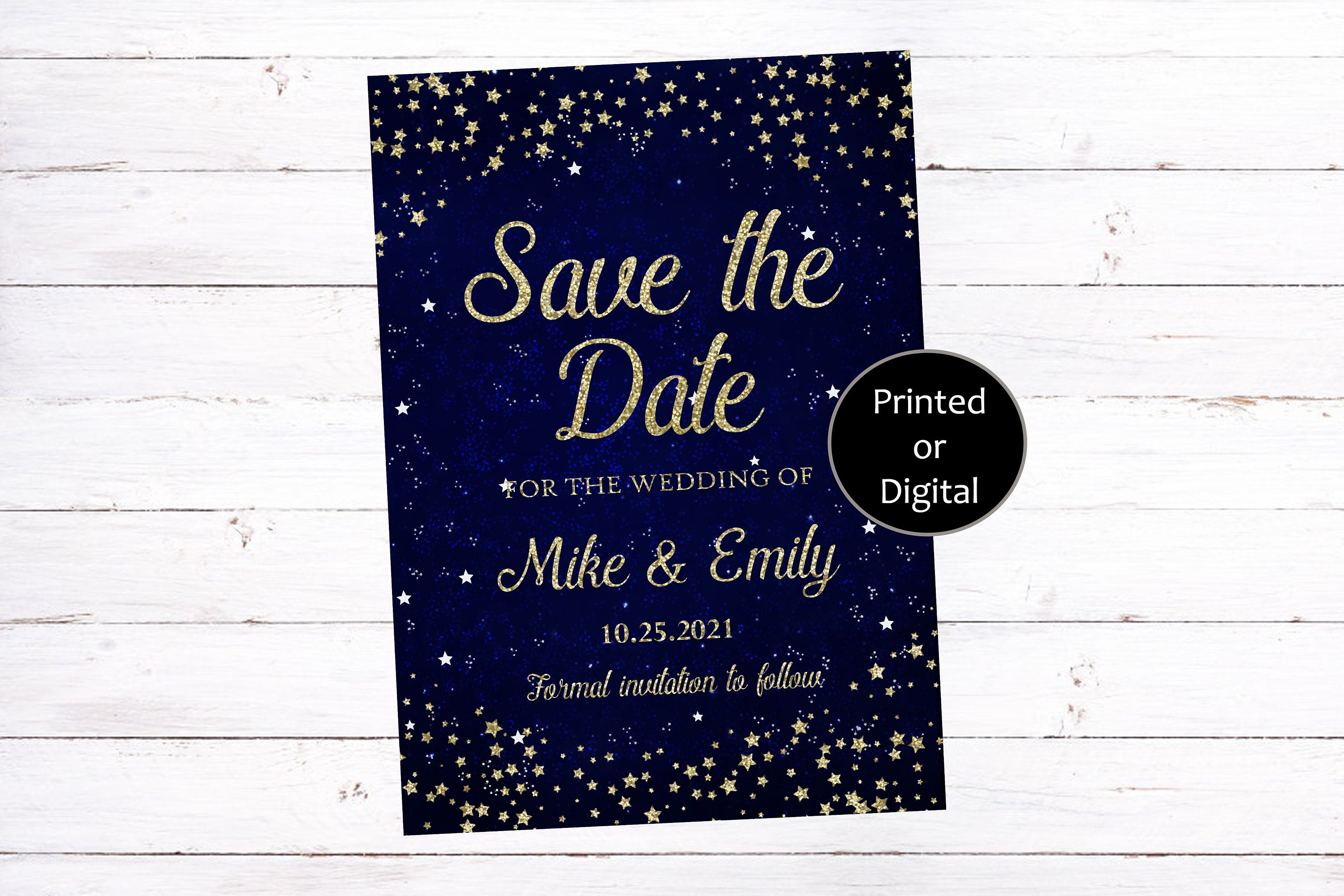 Starry Night Save the Date, Under the Stars Save the Date, Galaxy Save ...