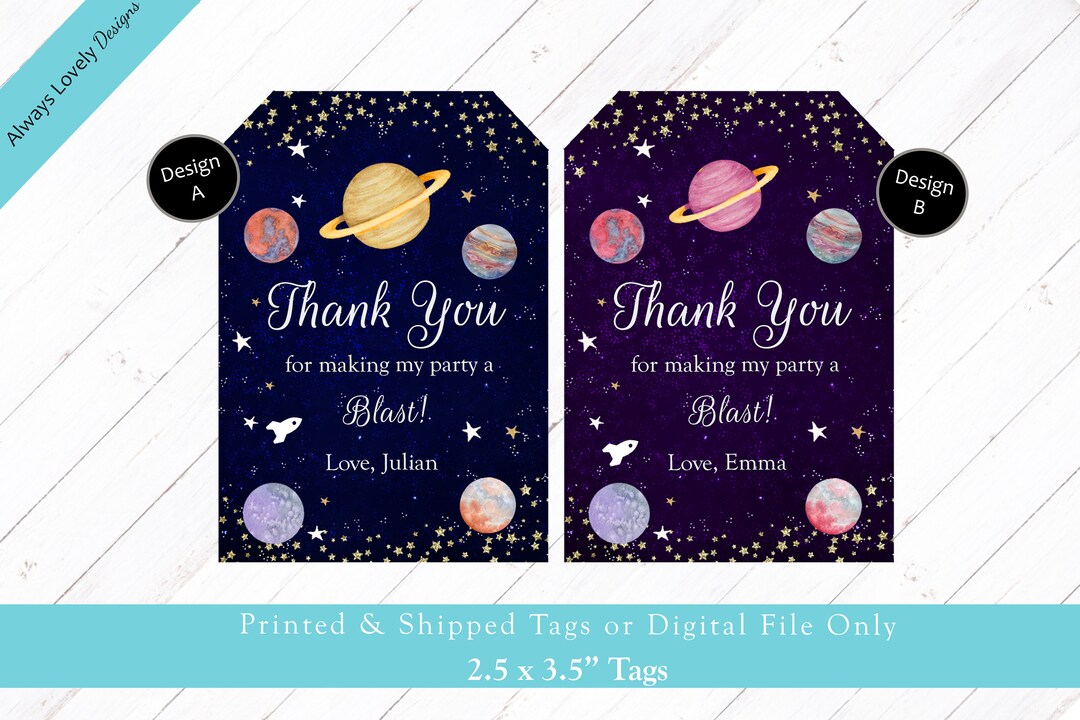 Space Favor Tags, Space Party Favor Tags, Outer Space Favor Tags, Outer ...