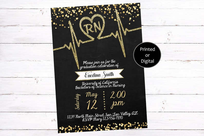 Nursing Graduation Invitation Nursing Invitation Graduation - Etsy