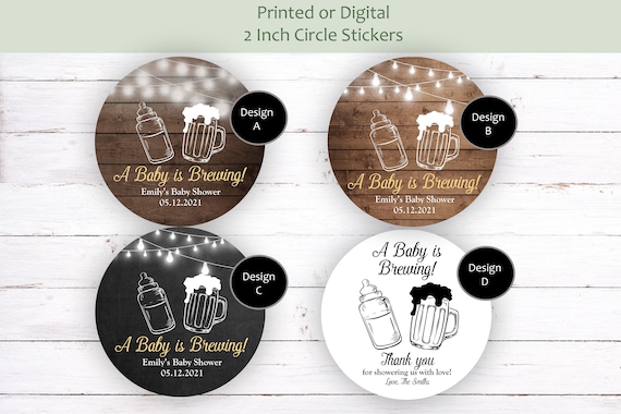 Baby Shower Stickers Baby Shower Favor Stickers A Baby is - Etsy