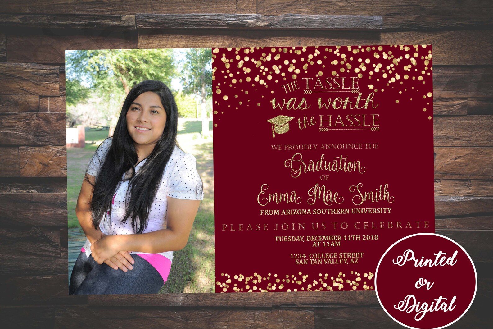 8th Grade Graduation Invitation Middle School Graduation | Etsy