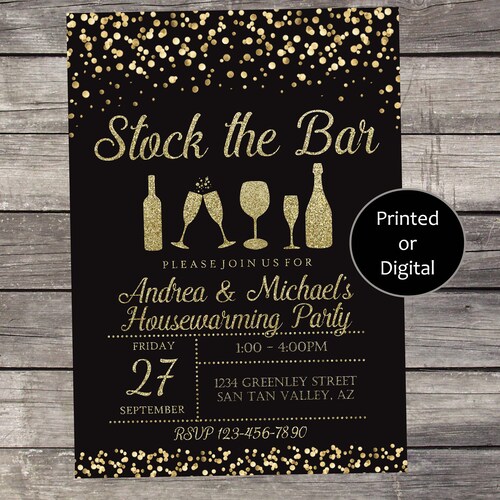 Stock the Bar Invitation Stock the Bar Housewarming | Etsy