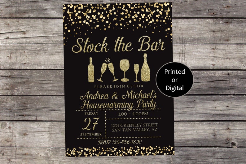 Stock the Bar Invitation Stock the Bar Housewarming - Etsy
