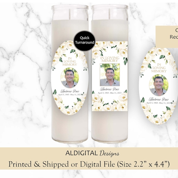 Candle Label Memorial - Etsy