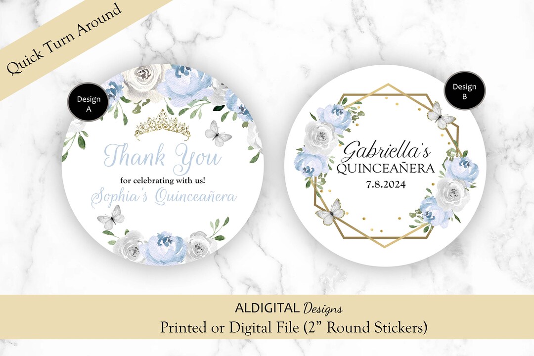 Quinceanera Crown Sticker, Quinceanera Crown Favor Stickers ...