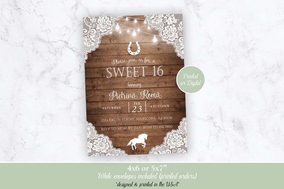 Rustic Quinceanera Invitation Rustic 15th Birthday | Etsy