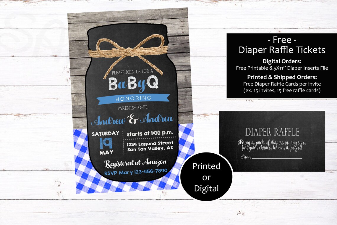 Baby Q Invitation Barbecue Baby Shower Invitation Baby Q - Etsy
