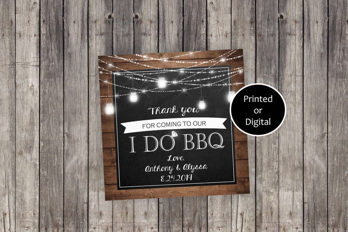 I Do BBQ Invitation Barbecue Invitation Engagement BBQ | Etsy