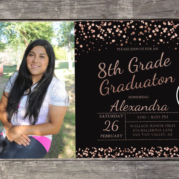 8th Grade Graduation Invitations - Etsy