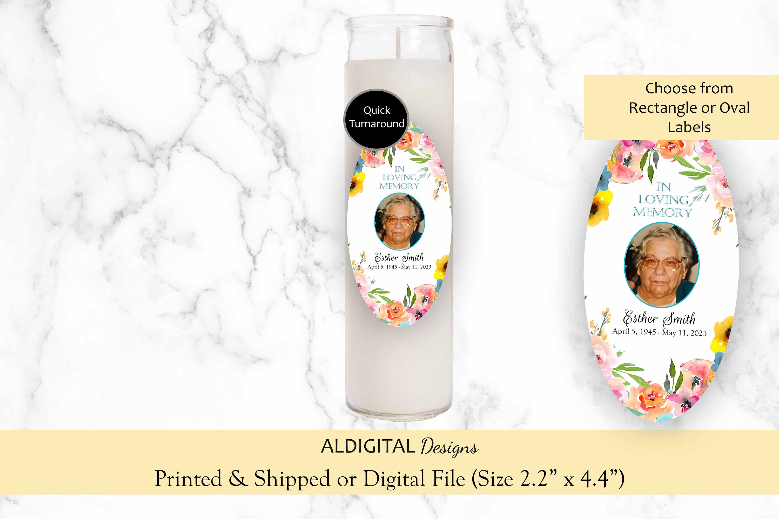 Funeral Remembrance Candle Labels, Funeral Prayer Candle Sticker Labels ...