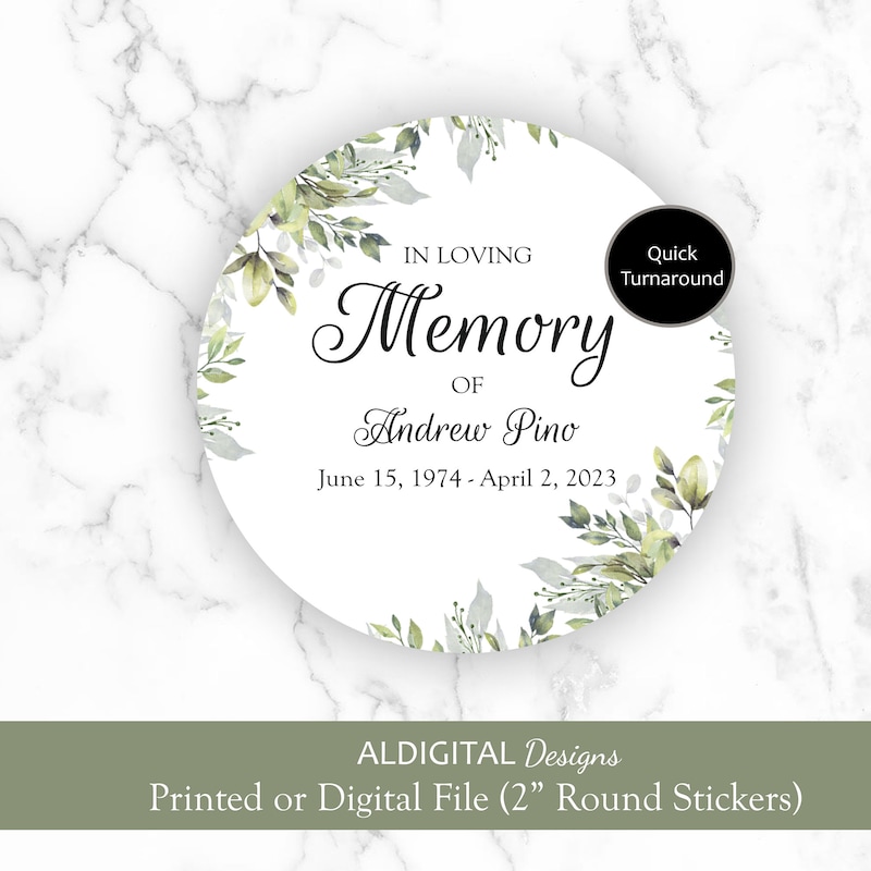 Memorial Stickers Funeral - Etsy