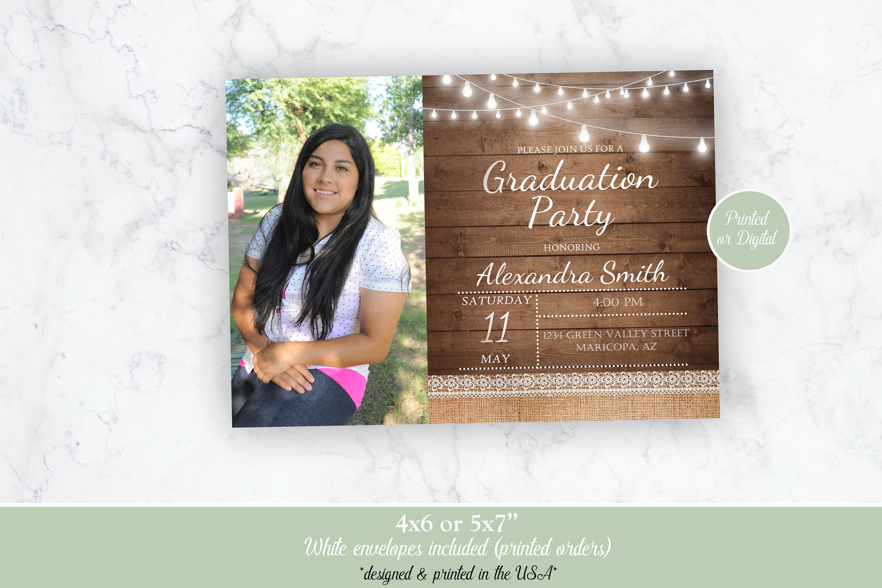 8th Grade Graduation Invitation, Middle School Graduation Invitation ...