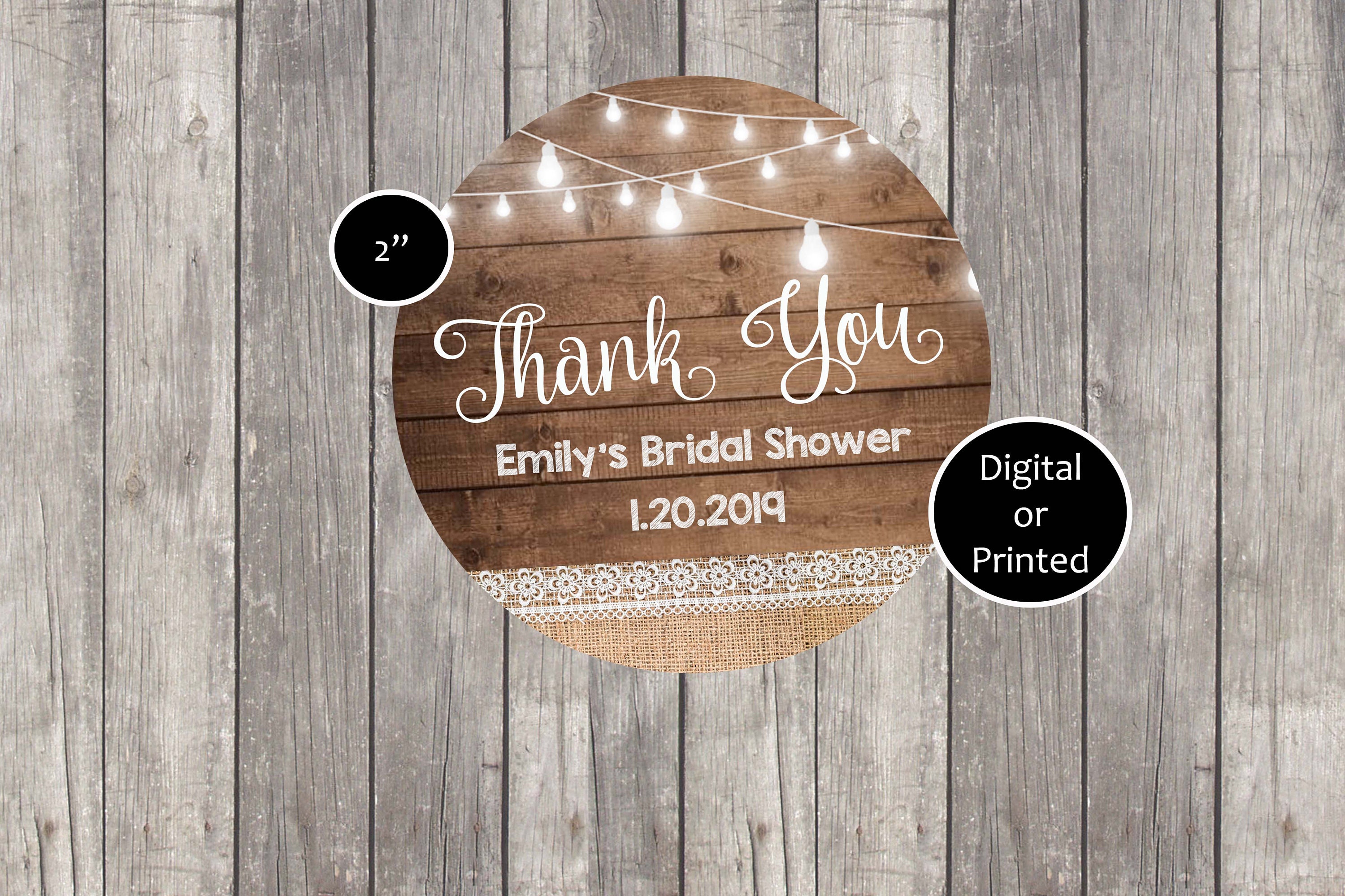 Rustic Thank You Card Thank You Card Wedding Thank You Card - Etsy