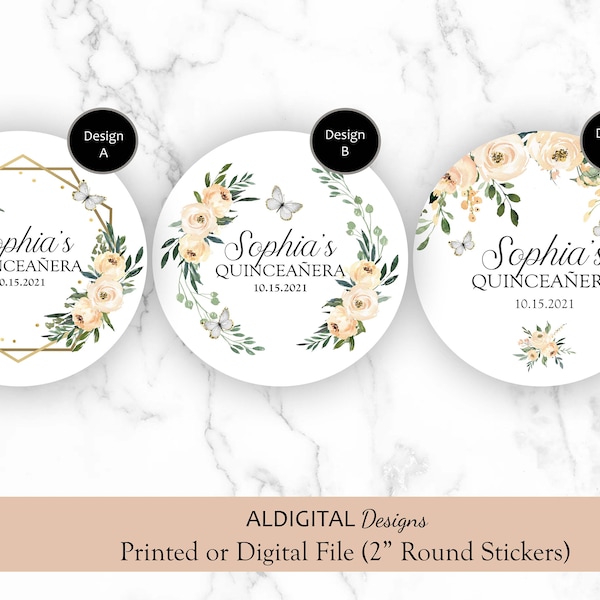 Quinceanera Favor Stickers - Etsy