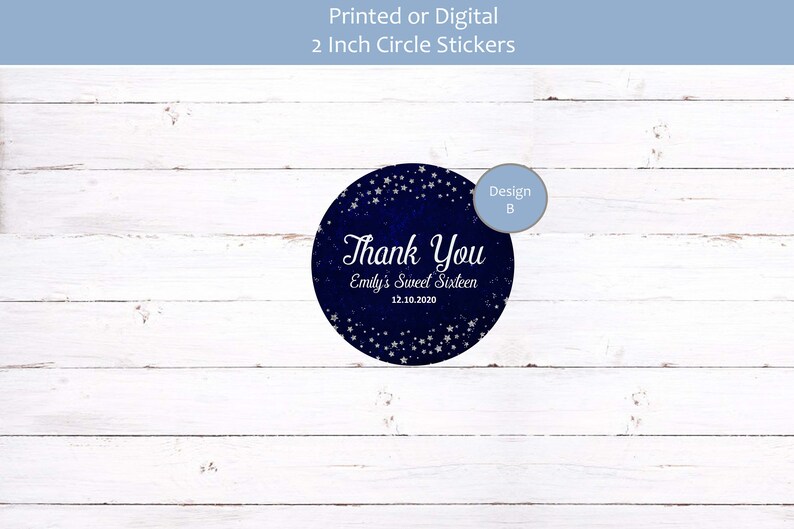 Starry Night Stickers Under the Stars Stickers Sweet Sixteen - Etsy