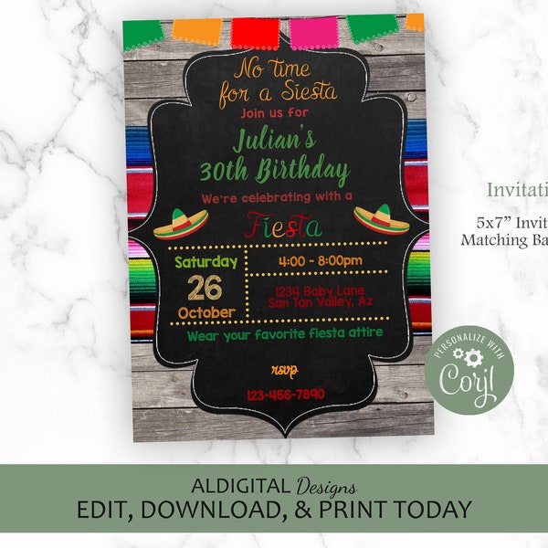 Mexican Sarape Invitation - Etsy