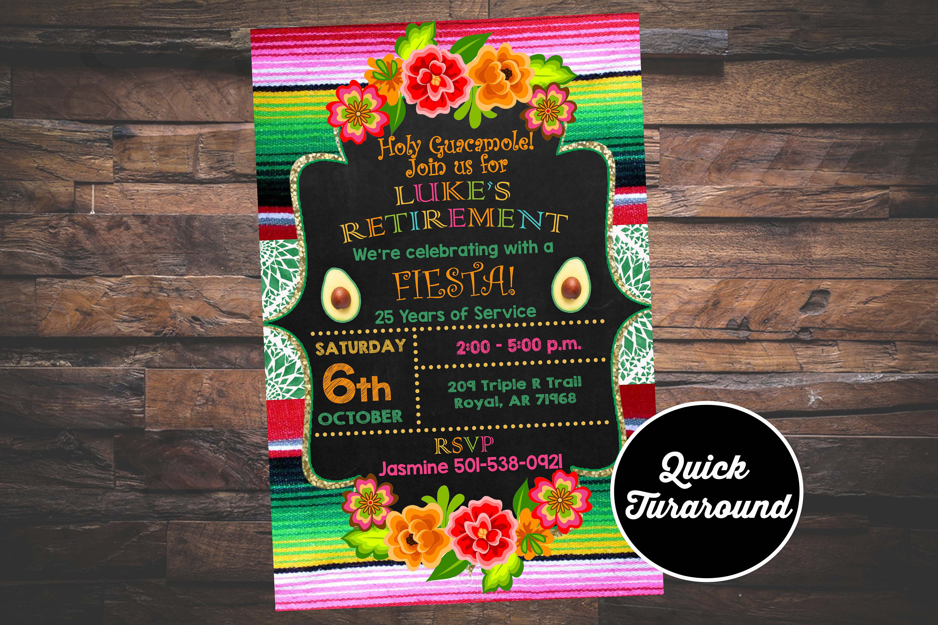 Fiesta Invitation Fiesta Retirement Invitation Mexican | Etsy