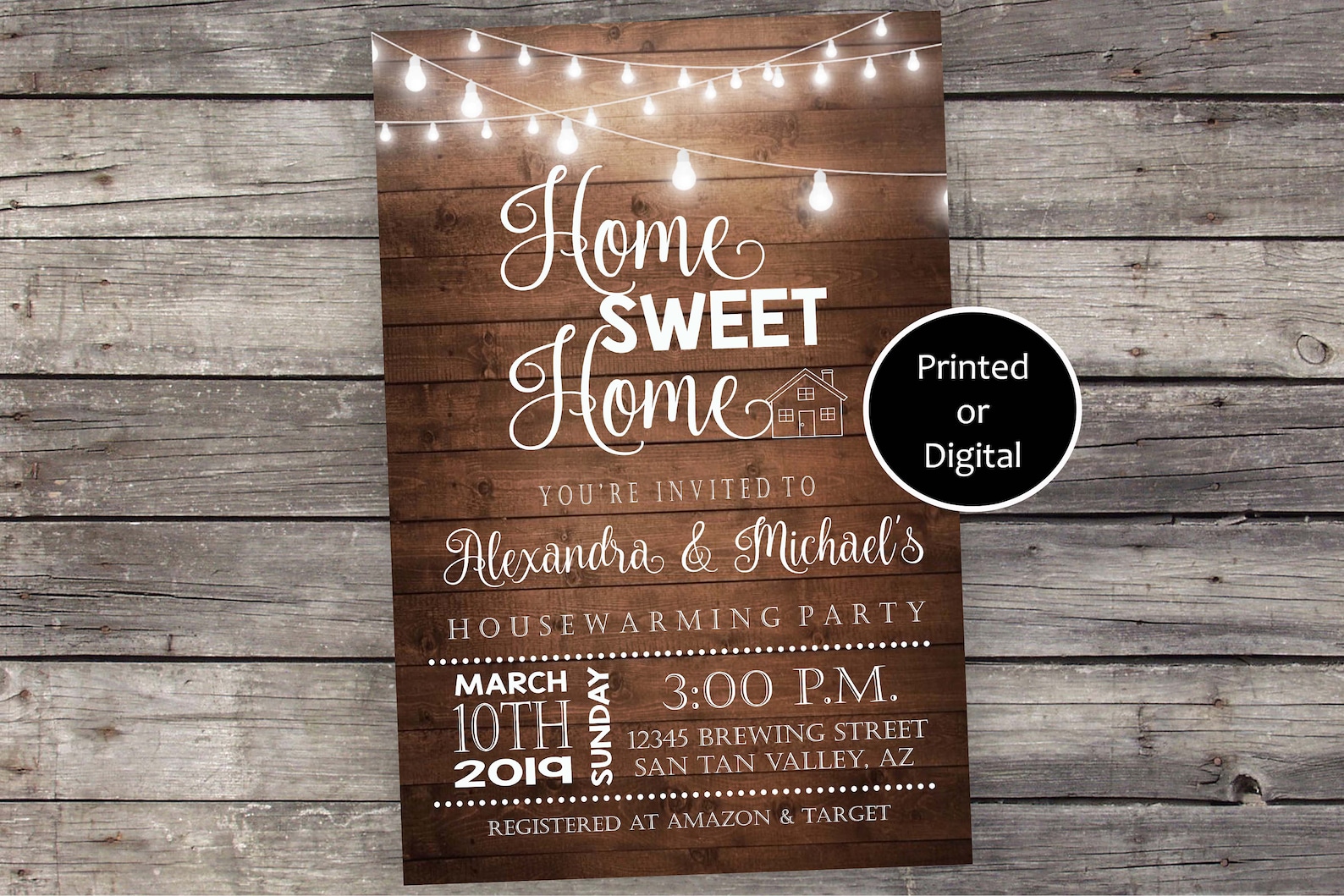 Housewarming Invitation Rustic Housewarming Invitation | Etsy