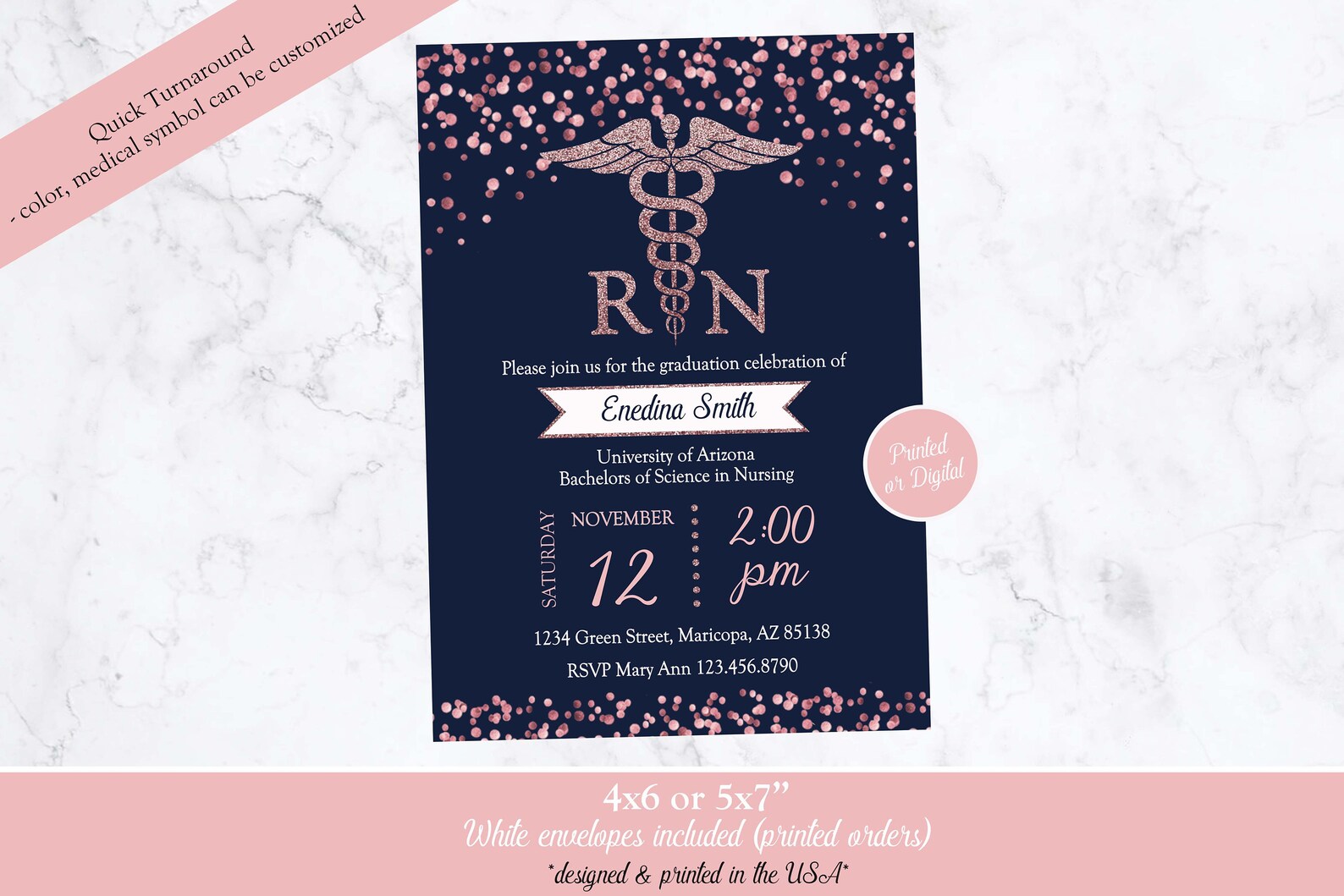 Nursing Graduation Invitation Nursing Invitation Graduation - Etsy