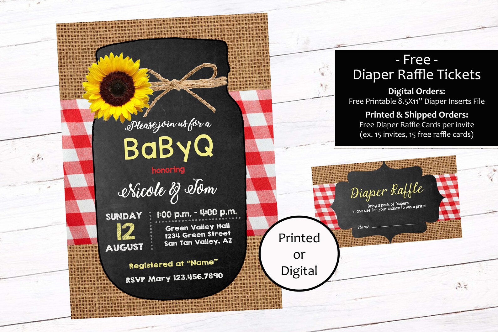 Baby Q Invitation Baby Shower Invitation Barbecue Baby - Etsy