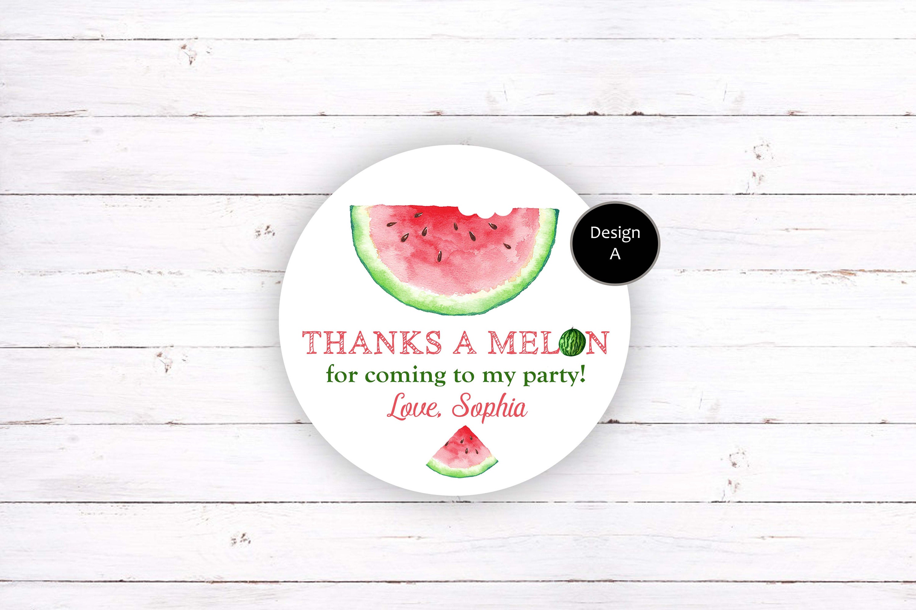 Watermelon Thank You Stickers, Watermelon Stickers, Melon Stickers ...