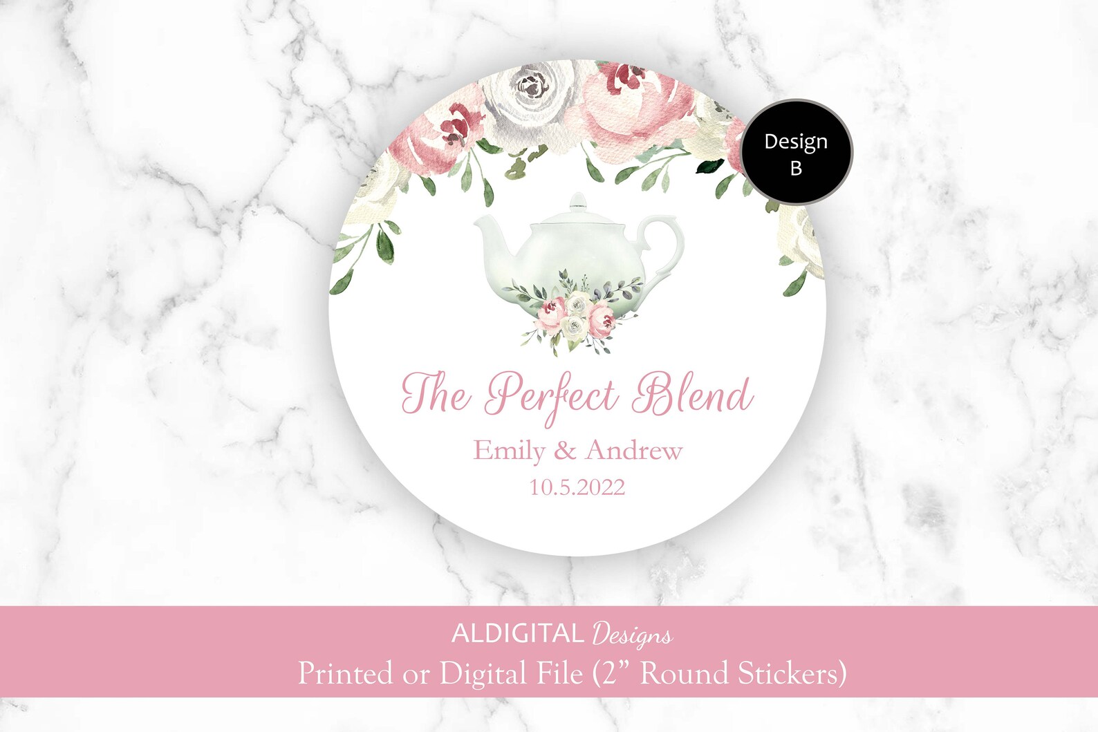 Tea Party Favor Stickers, Tea Party Stickers, Tea Bridal Shower Favor ...