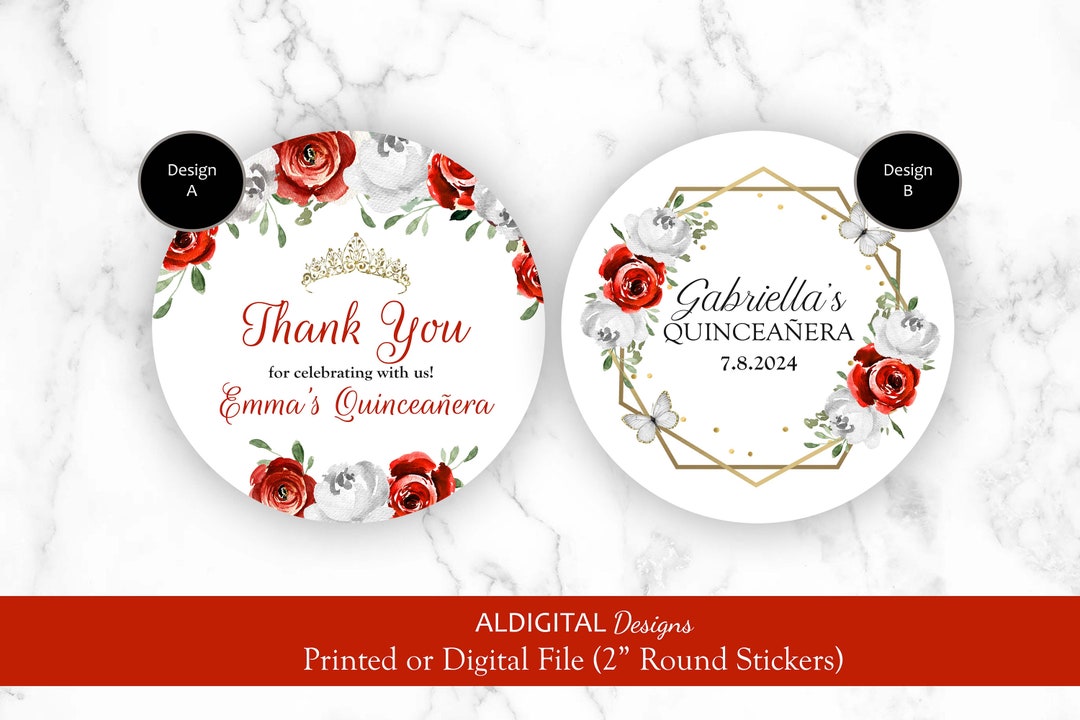 Quinceanera Crown Sticker, Quinceanera Crown Favor Stickers ...