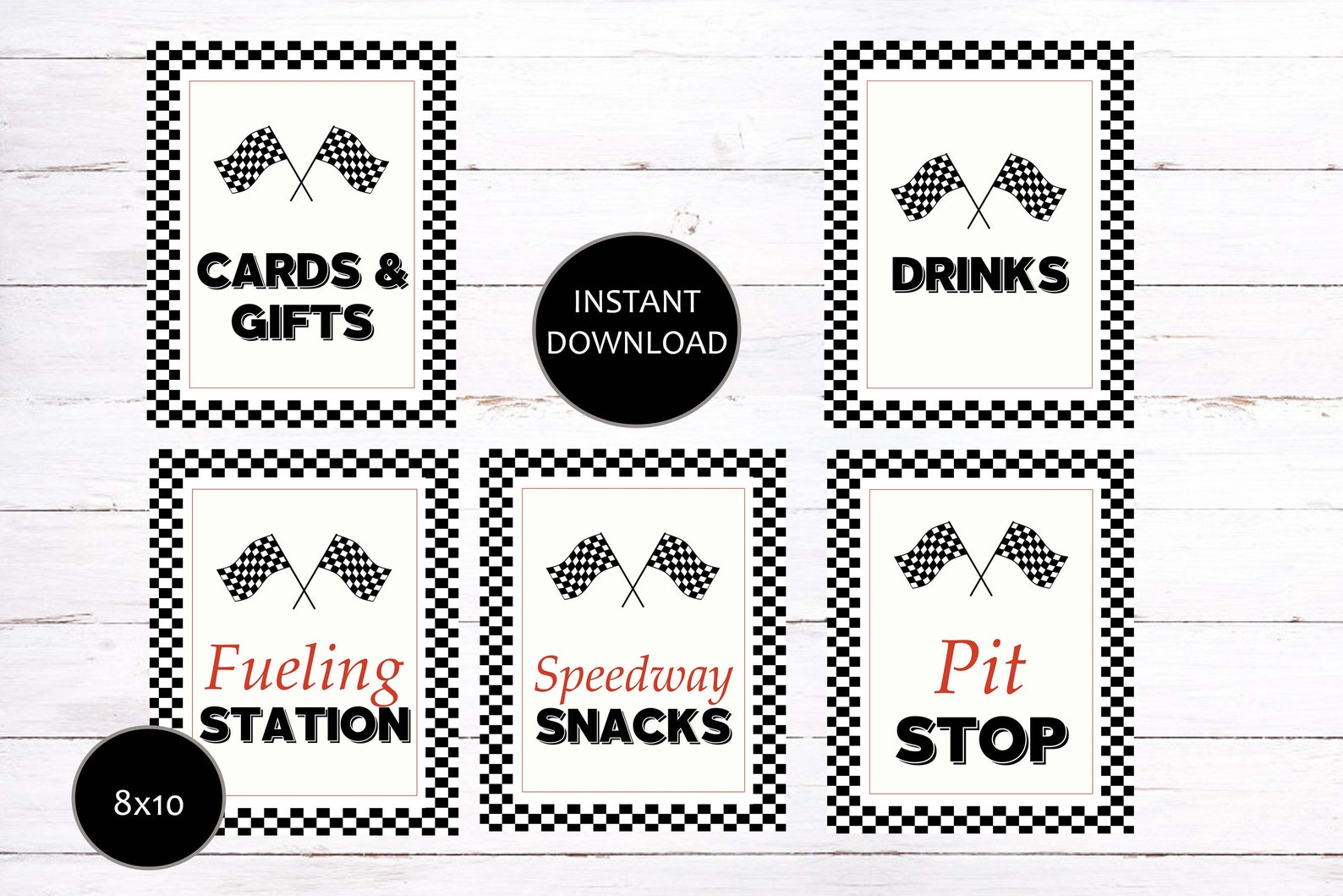 Racing Signs Racing Table Signs Racing Party Table Signs - Etsy