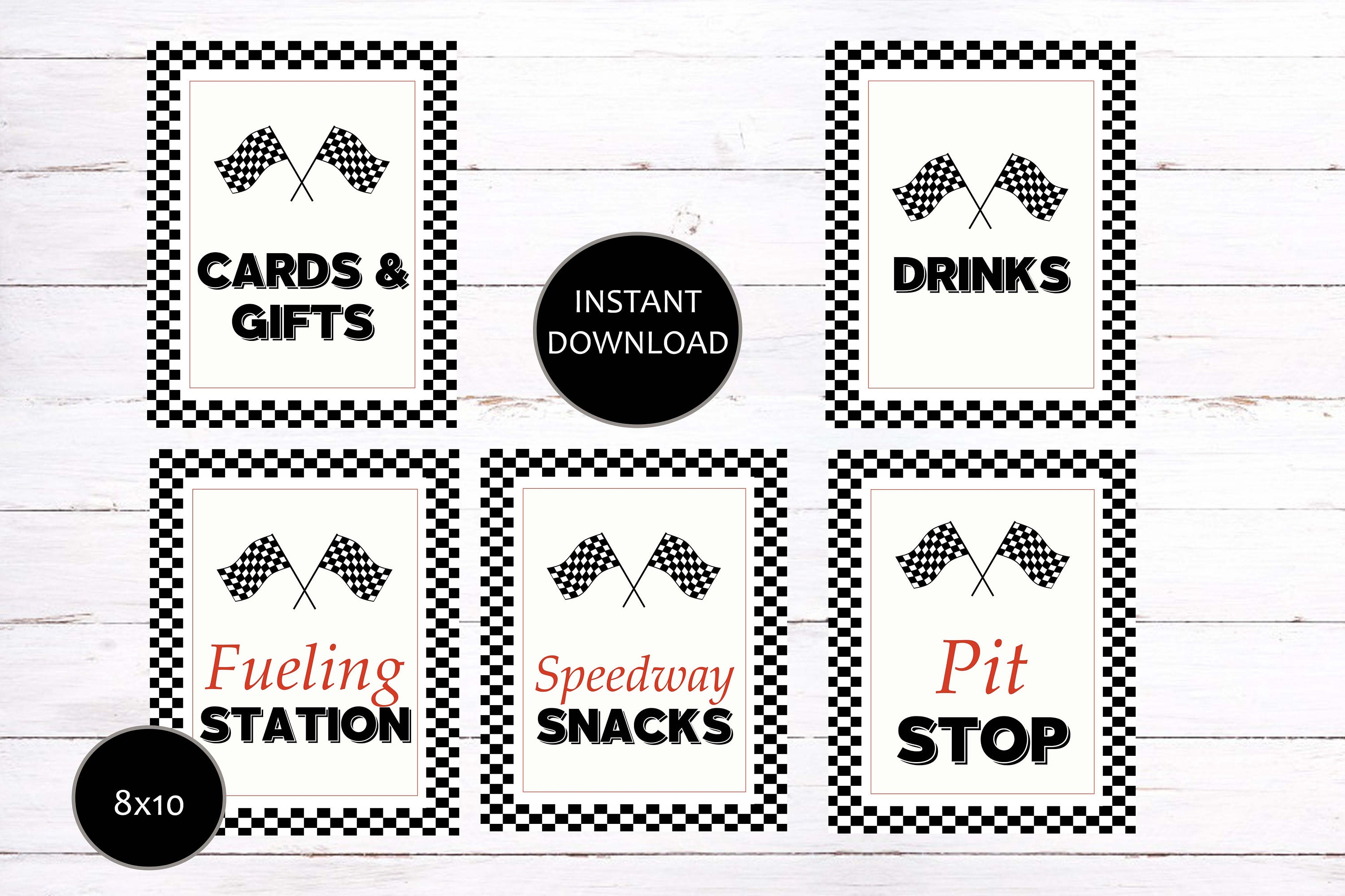 Racing Signs Racing Table Signs Racing Party Table Signs - Etsy