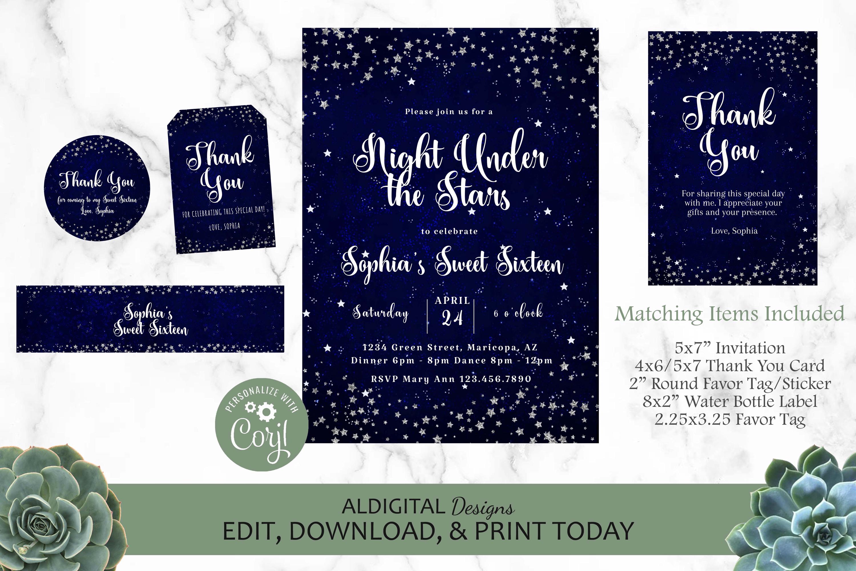 Starry Night Seating Chart, Starry Seating Chart, Under the Stars ...