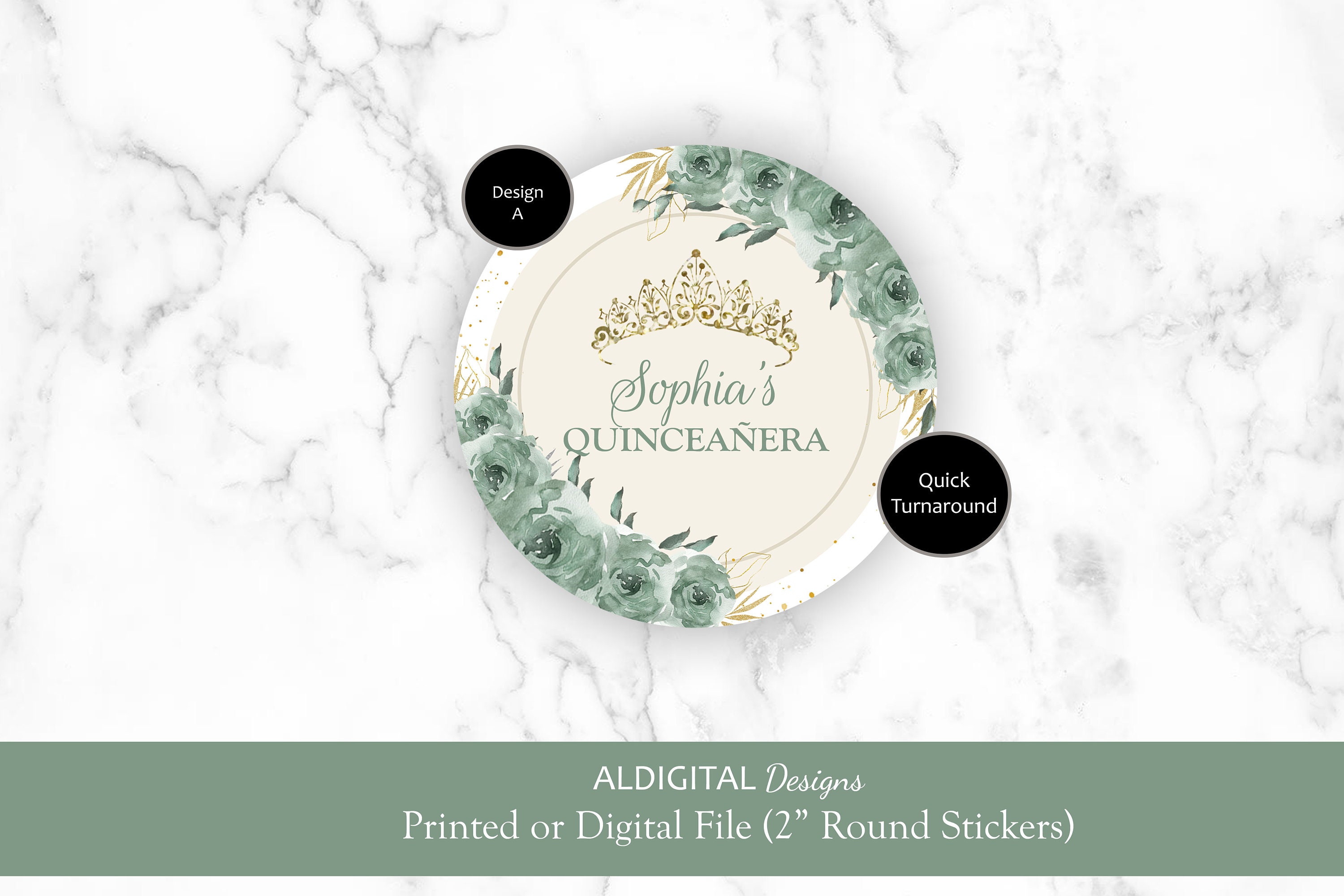 Quinceanera Crown Sticker Quinceanera Crown Favor Stickers - Etsy