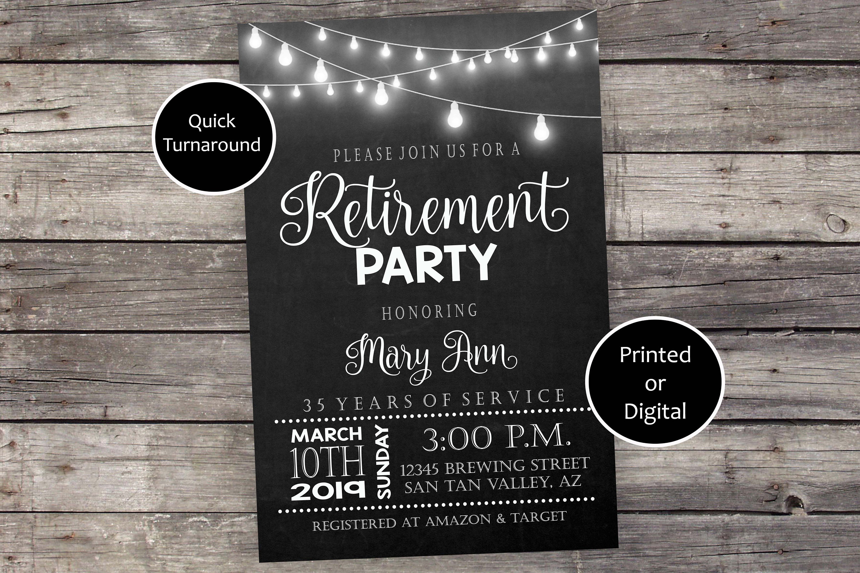 Retirement Invitation Surprise Retirement Invitation | Etsy