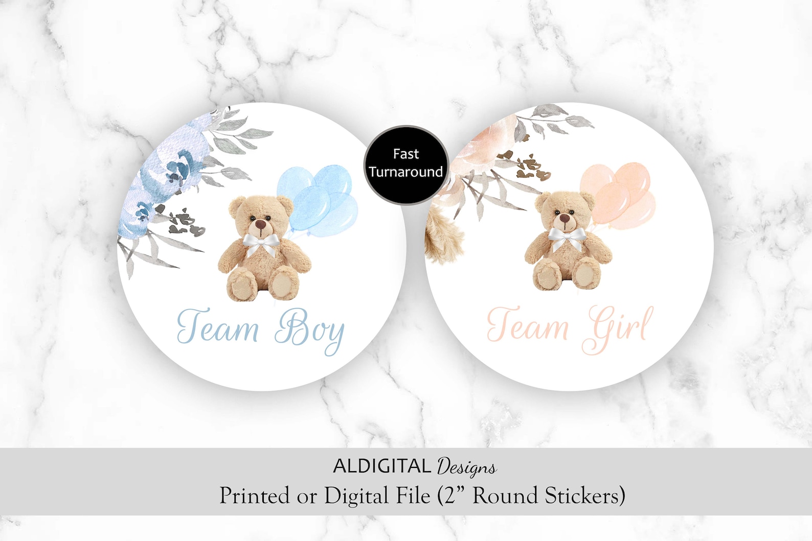 Gender Reveal Stickers Team Boy Team Girl Gender Reveal - Etsy