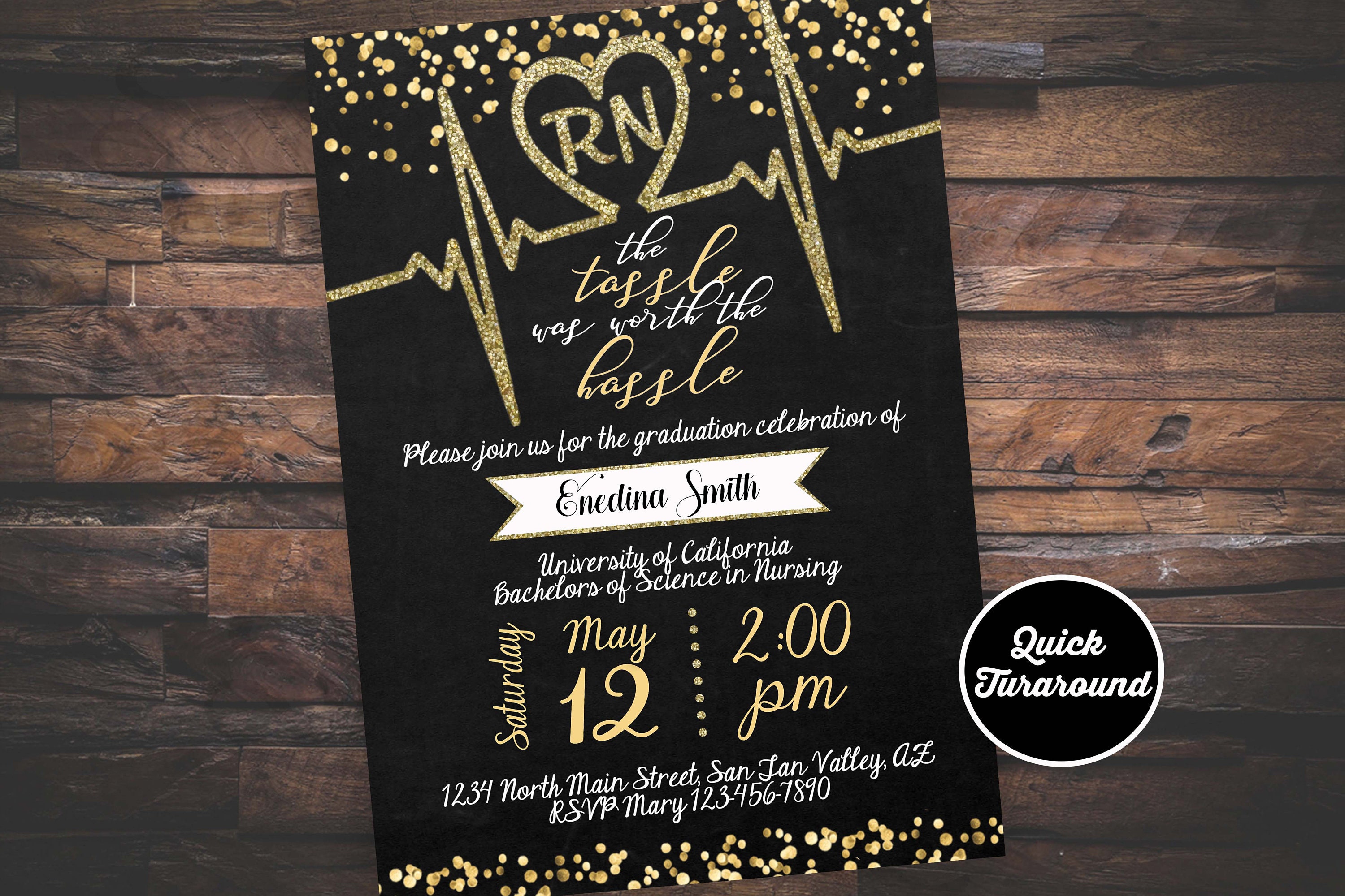 Nursing Graduation Invitation Nursing Invitation Graduation - Etsy