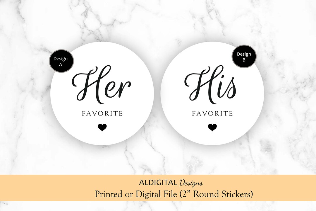 His Favorite Stickers, Her Favorite Stickers, His and Her Favorite ...