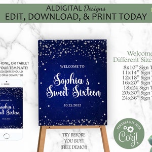 Starry Night Welcome Sign, Starry Night Welcome Poster, Under the Stars ...