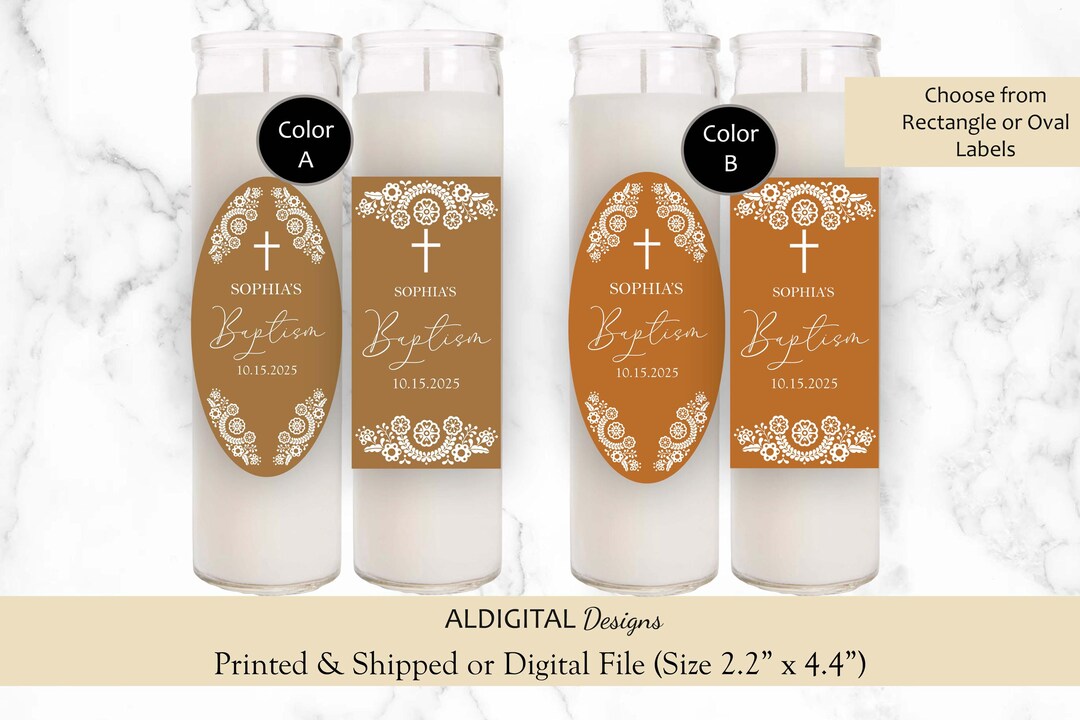 Baptism Prayer Candle Labels, Baptism Prayer Candle Sticker Labels ...