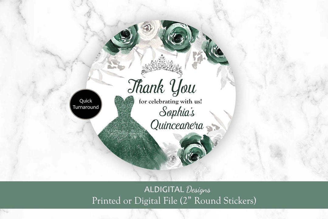 Quinceanera Crown Sticker, Quinceanera Crown Favor Stickers ...