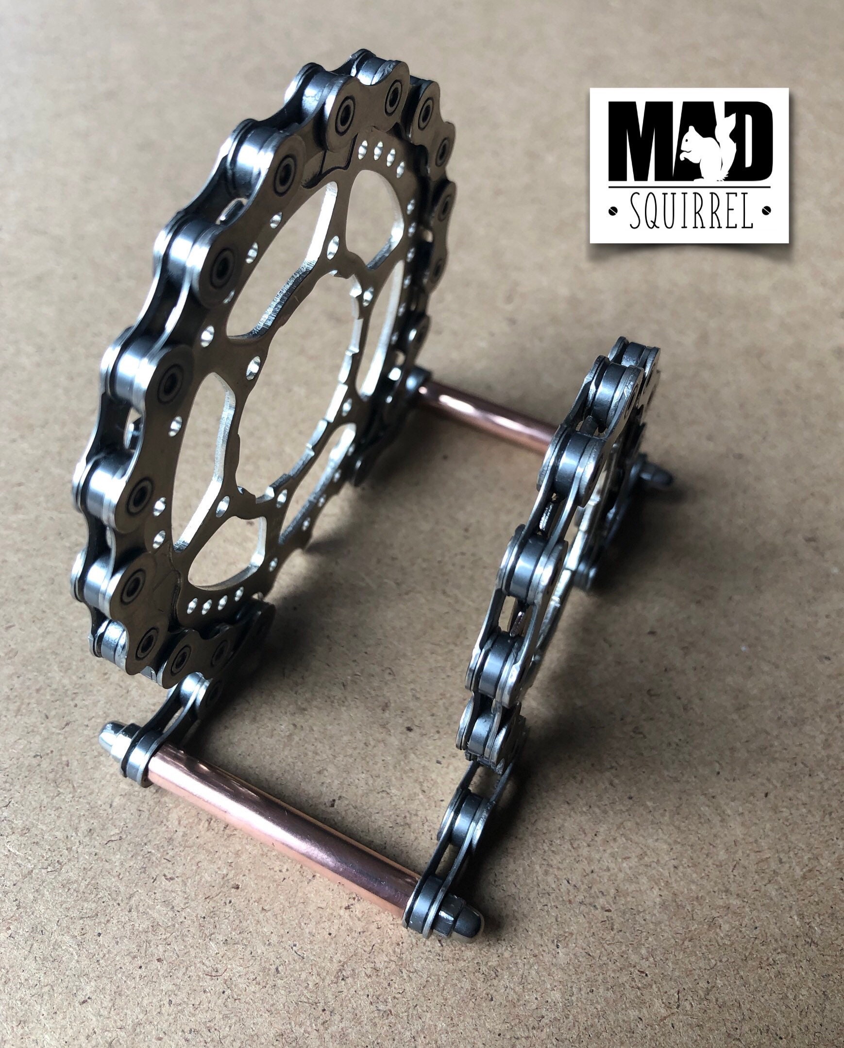 Beautiful and unique Bicycle Chain, Sprockets and Copper Tube Letter ...