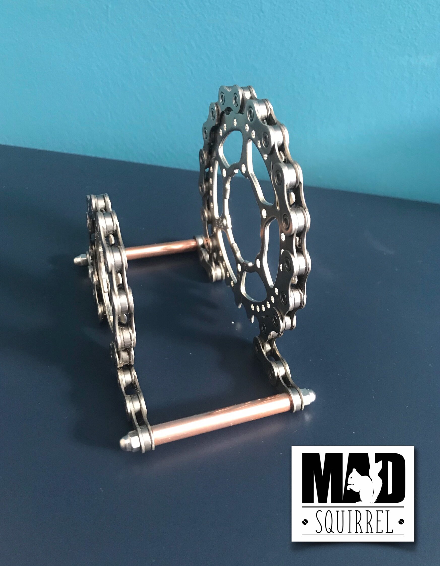 Beautiful and unique Bicycle Chain, Sprockets and Copper Tube Letter ...