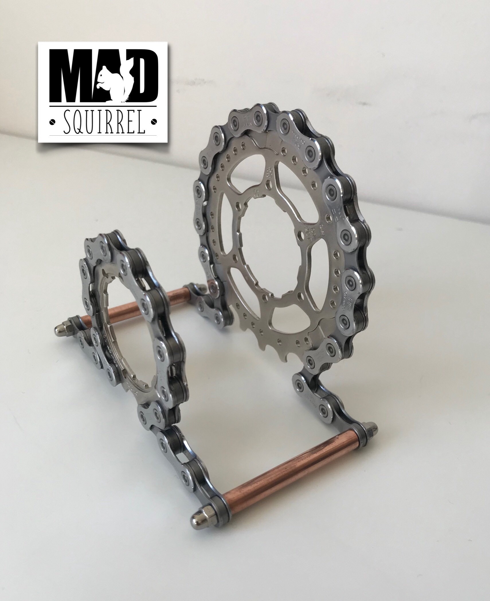 Beautiful and unique Bicycle Chain, Sprockets and Copper Tube Letter ...