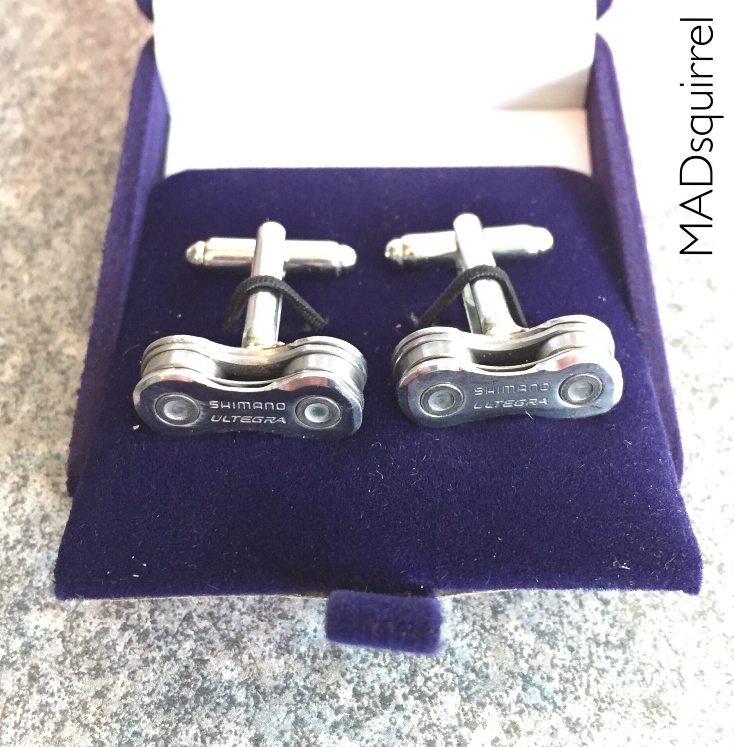 Bicycle, Bike Chain Cufflinks made from Shimano Ultegra Chain. In a ...