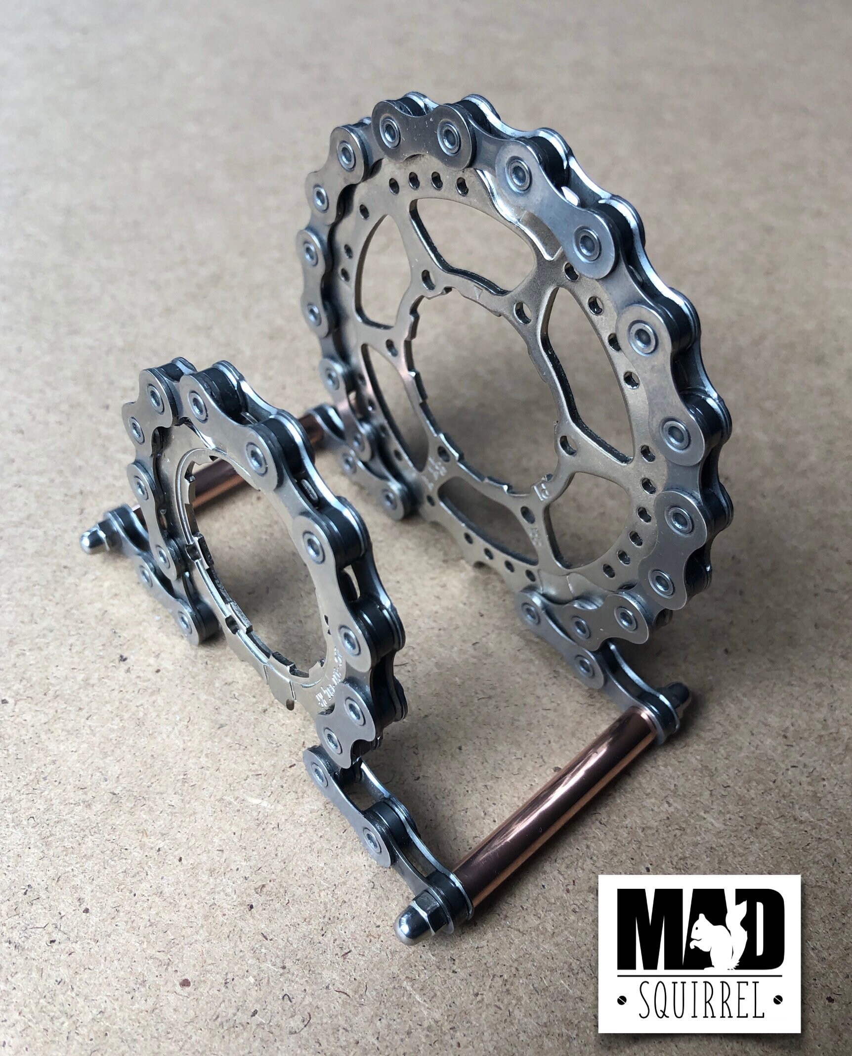 Beautiful and unique Bicycle Chain, Sprockets and Copper Tube Letter ...