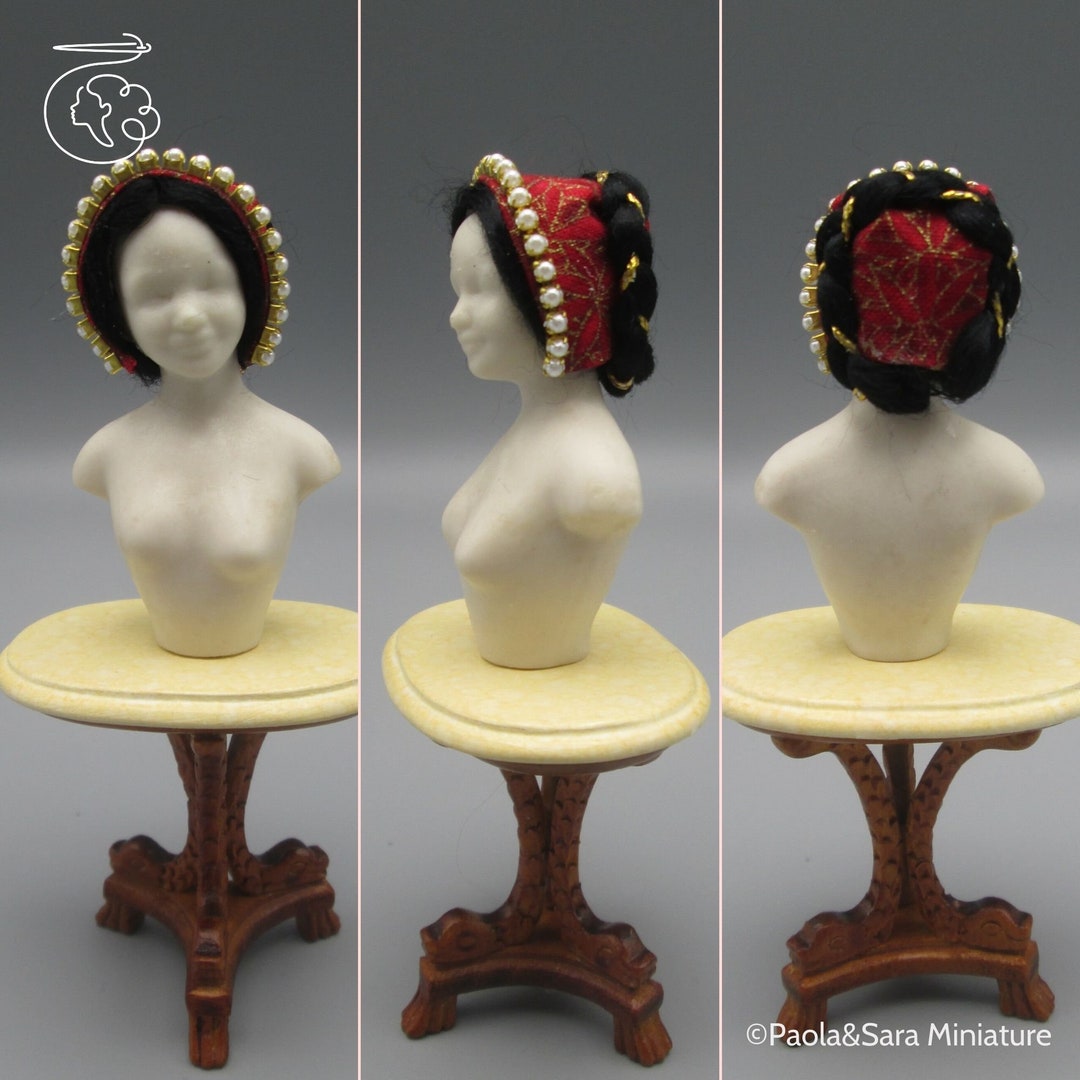Wigs for Miniature Doll, Heidi Ott and Dollhouse in 1/12 Scale Material ...