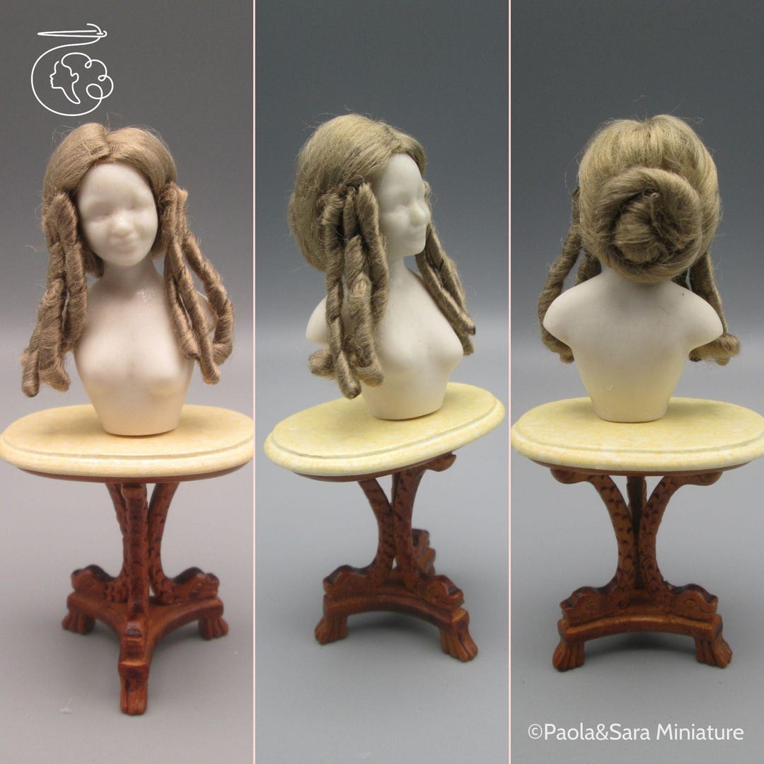 Wigs for Miniature Doll, Heidi Ott and Dollhouse in 1/12 Scale ...
