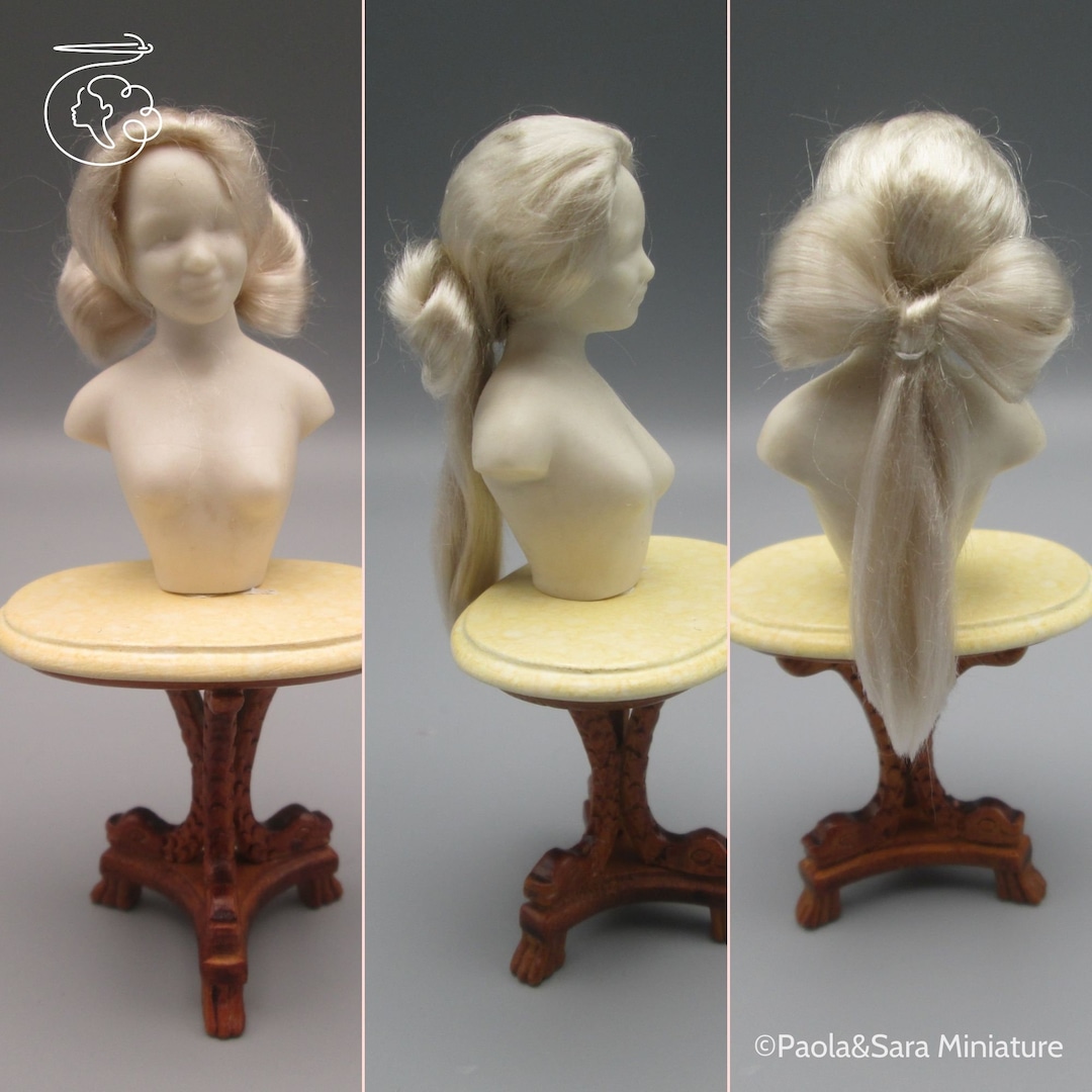 Wigs for Miniature Doll, Heidi Ott and Dollhouse in 1/12 Scale ...