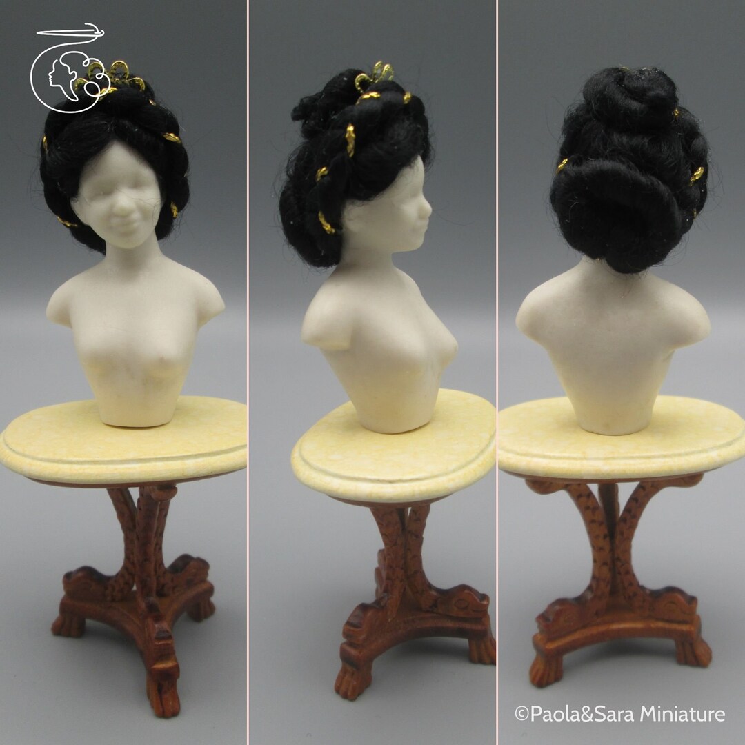 Wigs for Miniature Doll, Heidi Ott and Dollhouse in 1/12 Scale Material ...