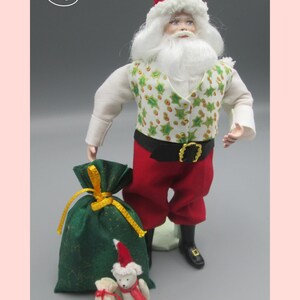 Doll Santa Claus KIT for Miniature Dollhouse in 1/12 Scale - Posable ...