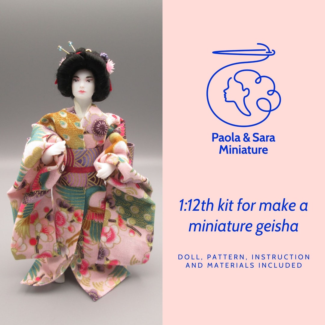 Doll Geisha KIT for Miniature Dollhouse in 1/12 Scale - Posable ...