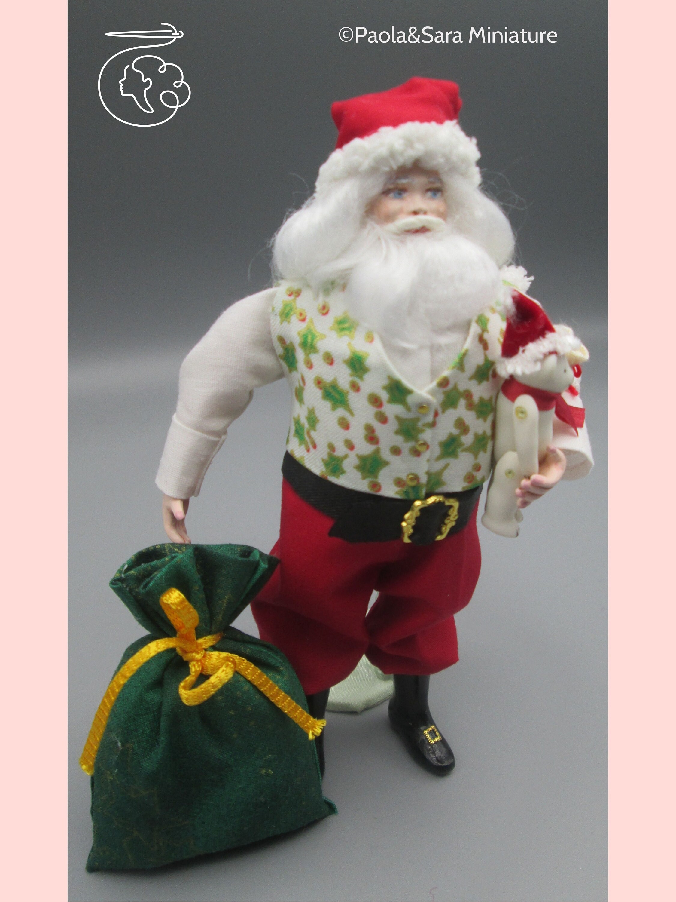 Doll Santa Claus KIT for Miniature Dollhouse in 1/12 Scale - Posable ...